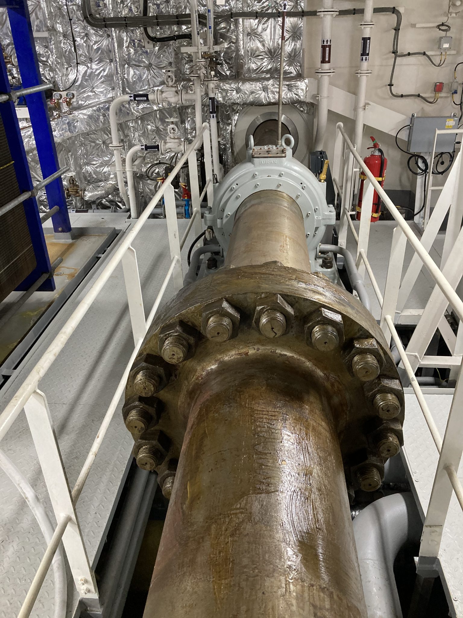 Propellor shaft portside – Brittany Ferries