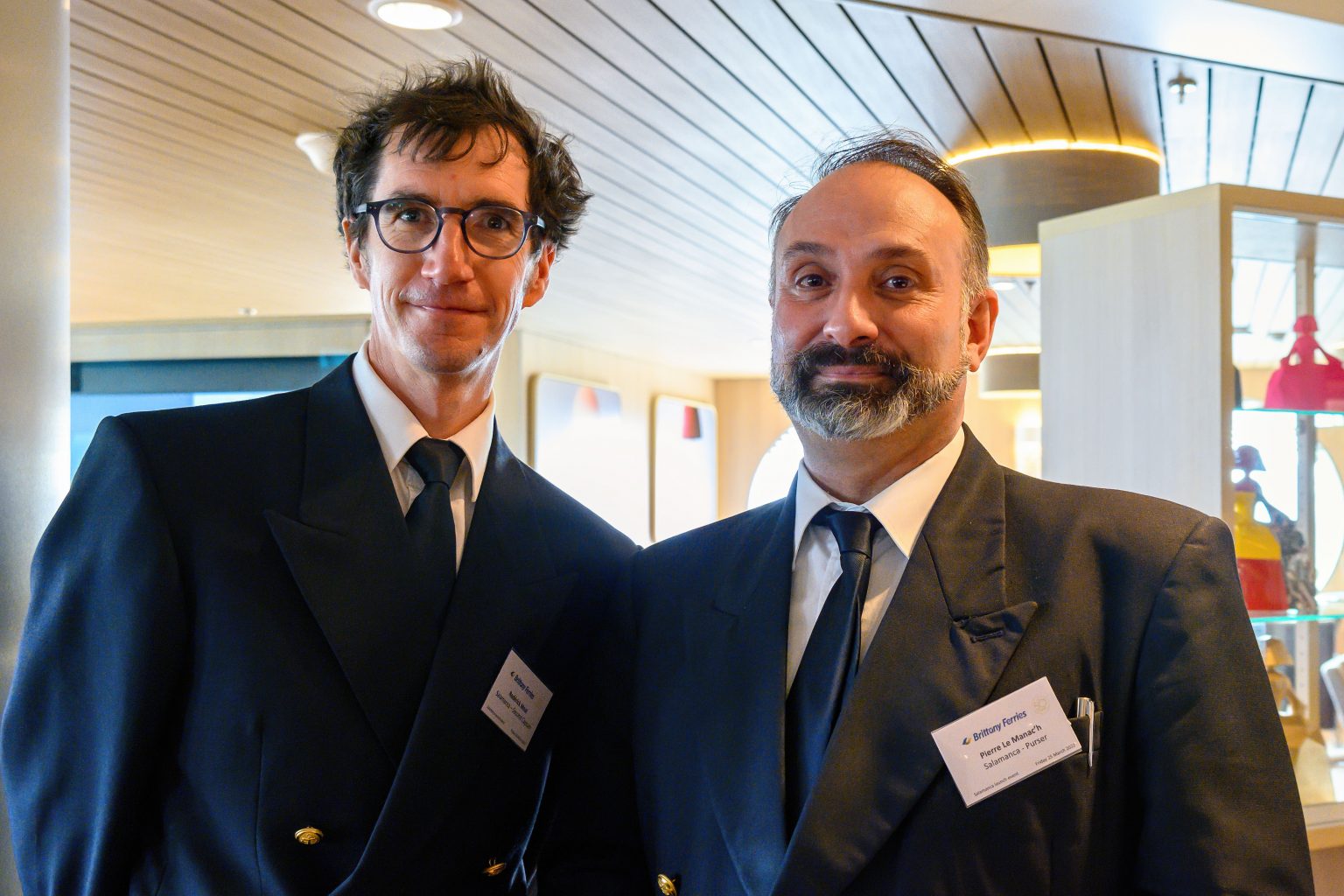 First officer Roderick Moal and Purser Pierre Le Manac’h – Salamanca ...