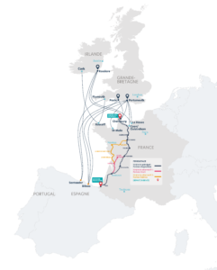 Route map including Ferroutage multi-modal – phase 1 and 2 – Brittany ...