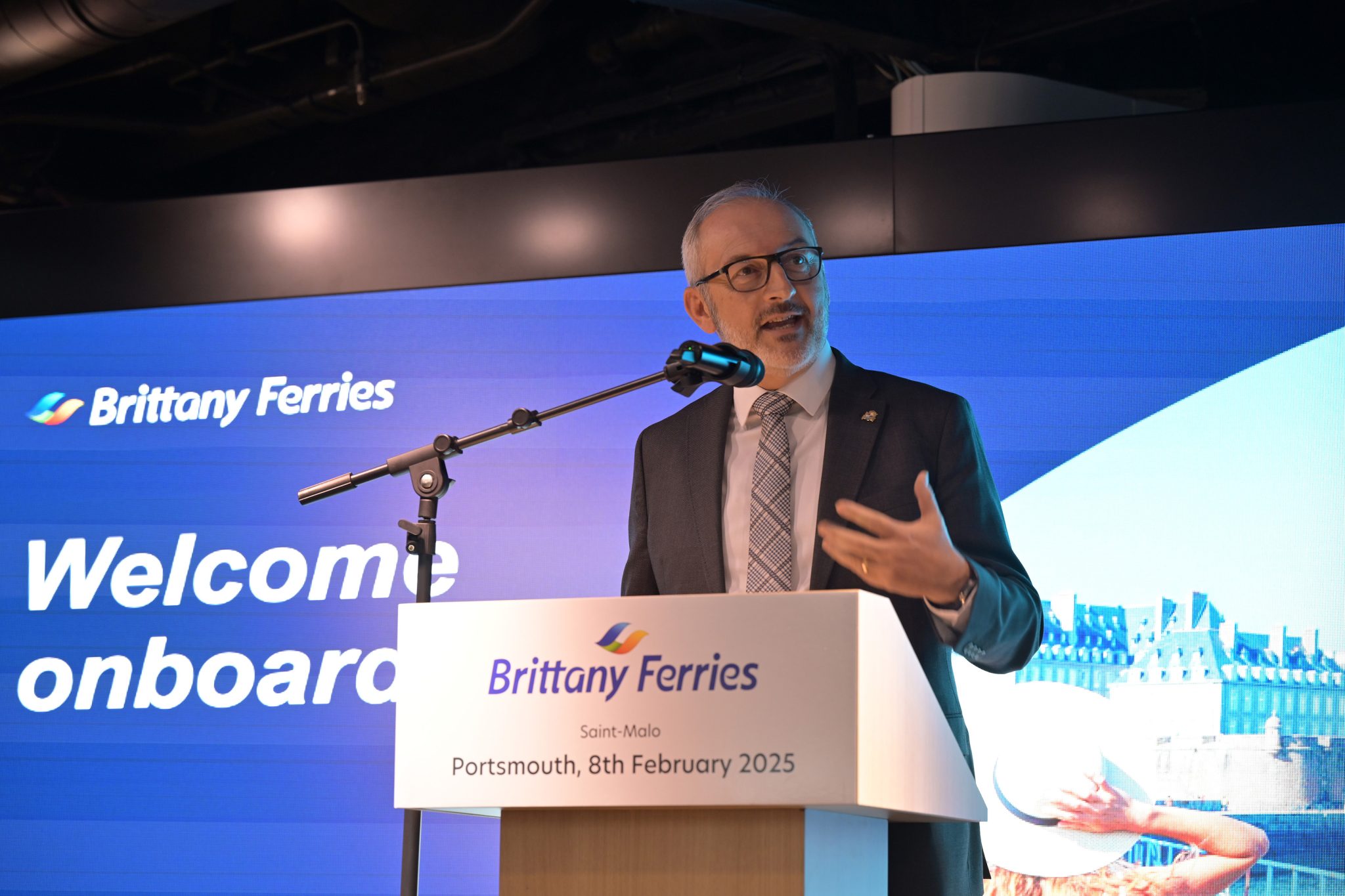 Christophe Mathieu CEO – image Barry Hayden – Brittany Ferries