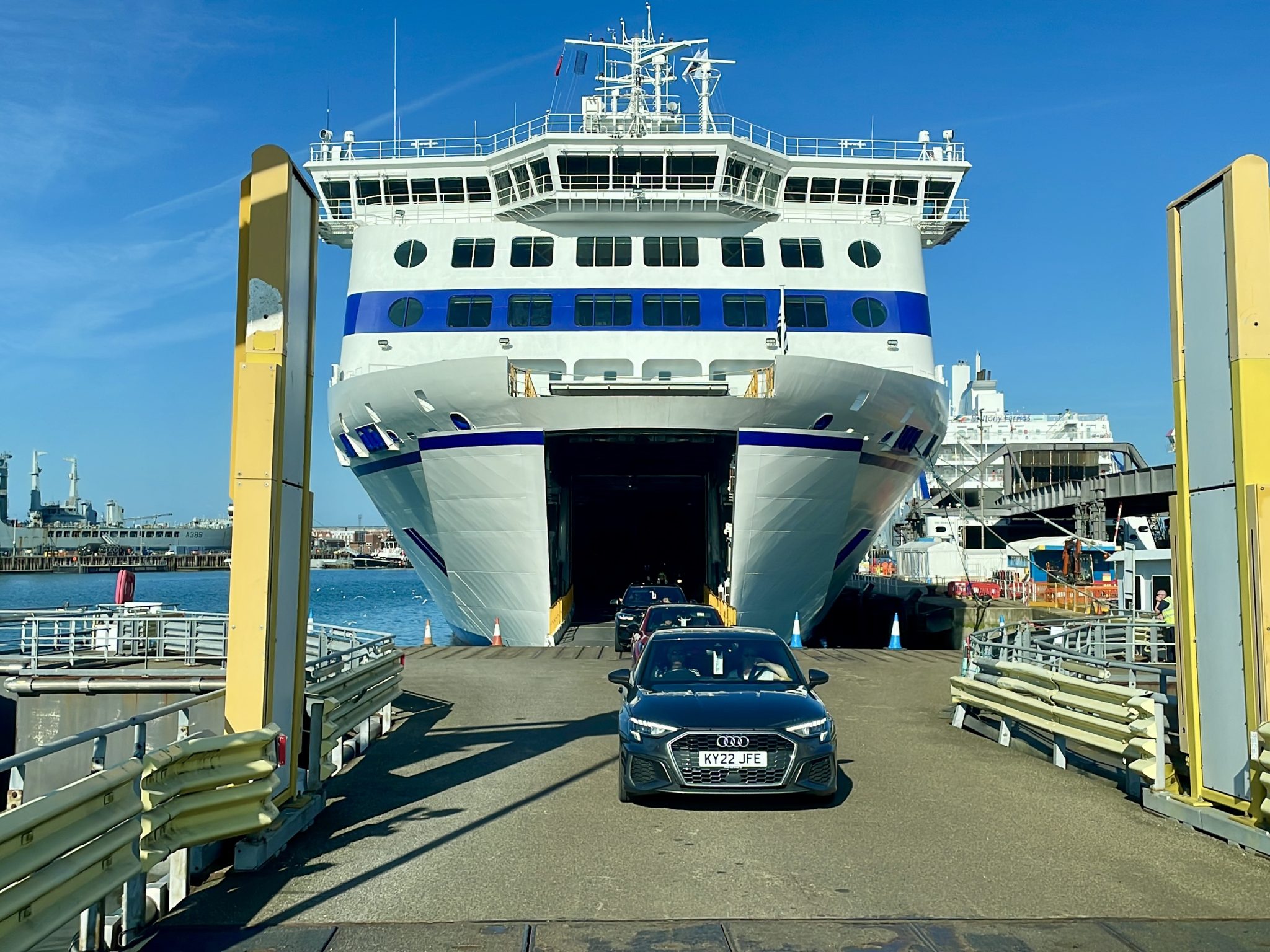 Cars departing ship – image George Holland – Brittany Ferries